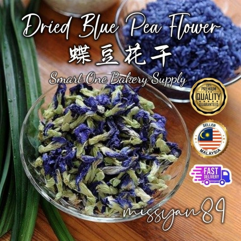 1kg Organic Blue Butterfly Pea Flower / Bunga Telang Kering 蝶豆花粉 兰花粉 ...