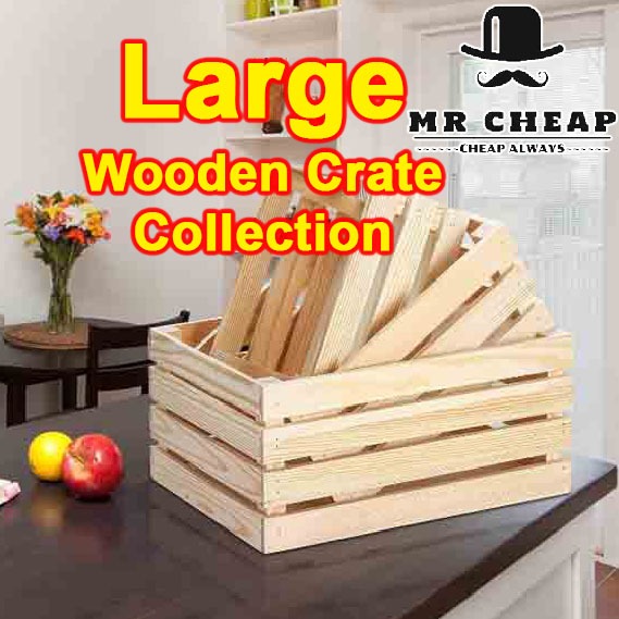 (New) Pine Wood Crate Collection / Storage Box / Home Storage / Large ...