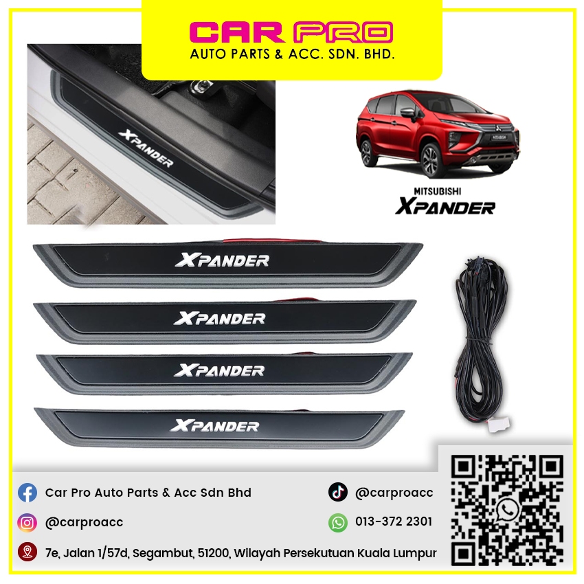 Mitsubishi Xpander Black Steel Side Sill Plate Scuff Plate Foot Door ...