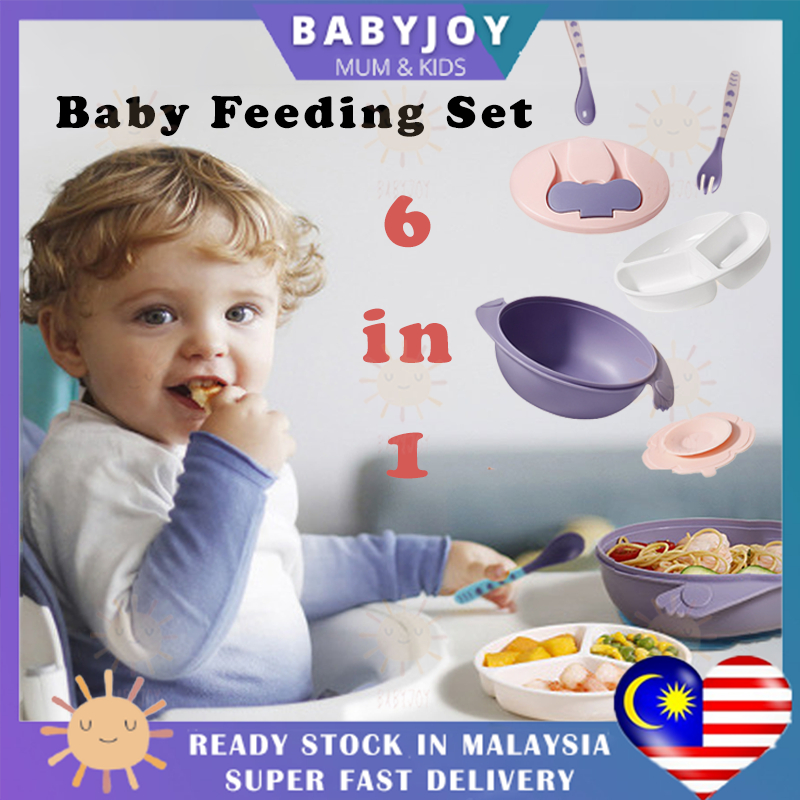 BABYJOY 6in1 Baby Food Container Feeding Set Baby Bowl Set With Spoon ...