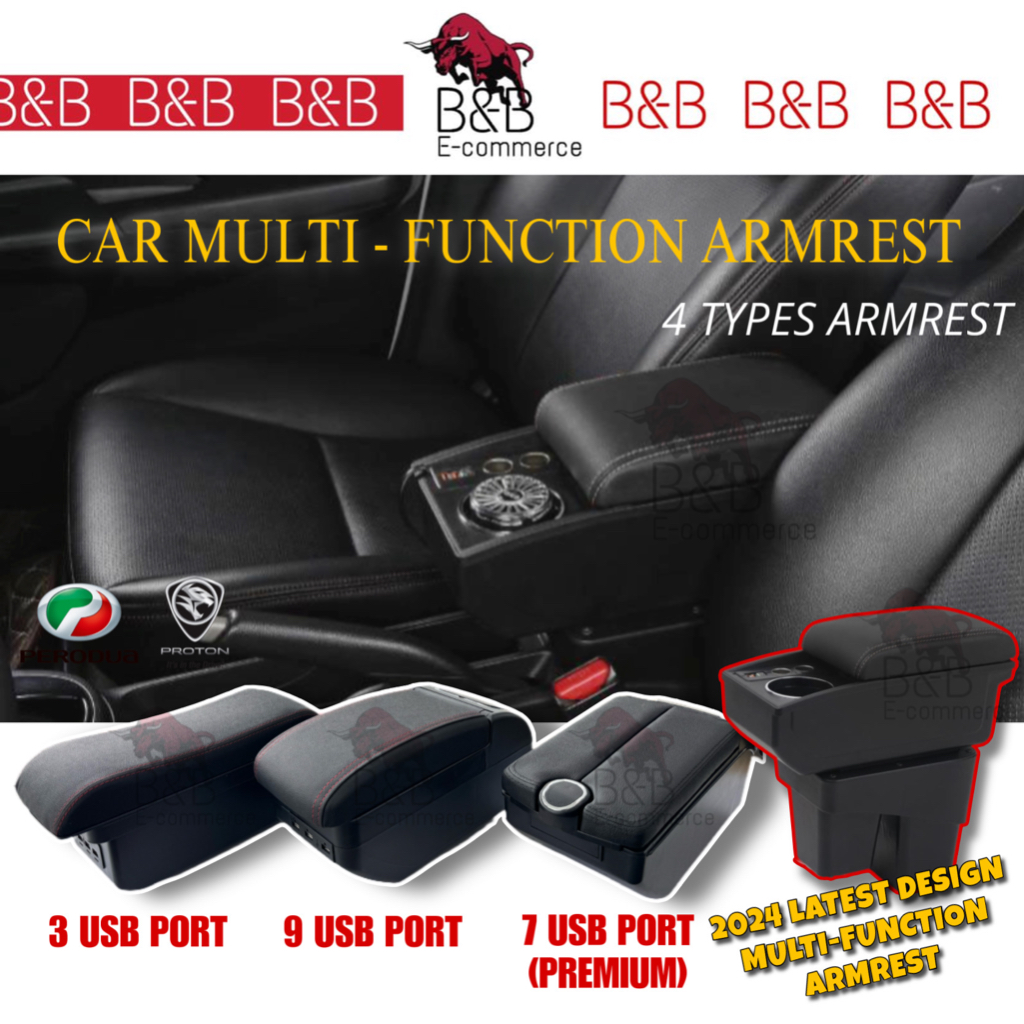 Car Arm Rest USB Port Armrest Console Box Axia Bezza Viva Myvi Aruz ...