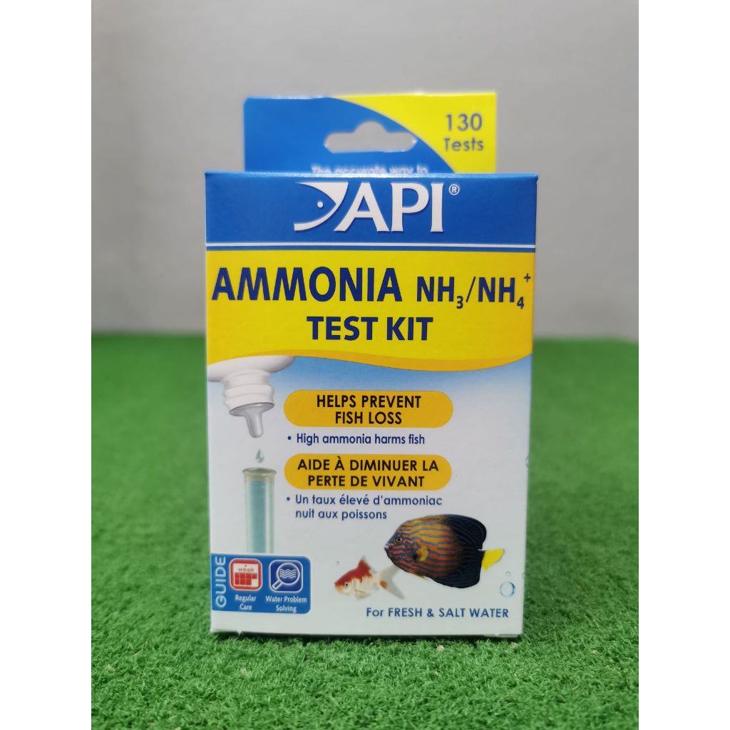 API Ammonia NH3/NH4 Test Kit. Pond Aquarium Fresh/Salt Water Tester ...