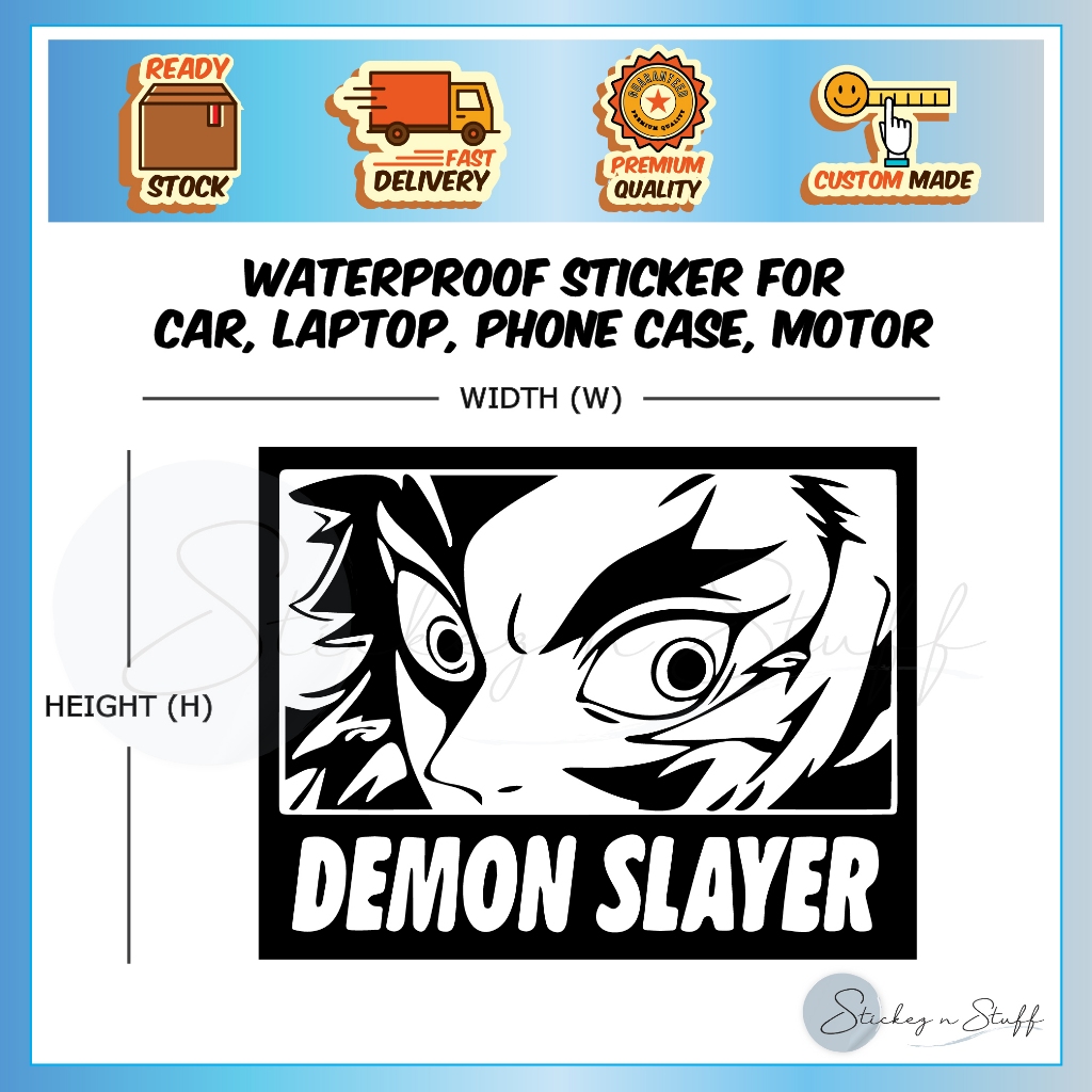 Demon Slayer Comic Zenitsu Nezuko Tanjiro Anime Sticker Motorcycle ...