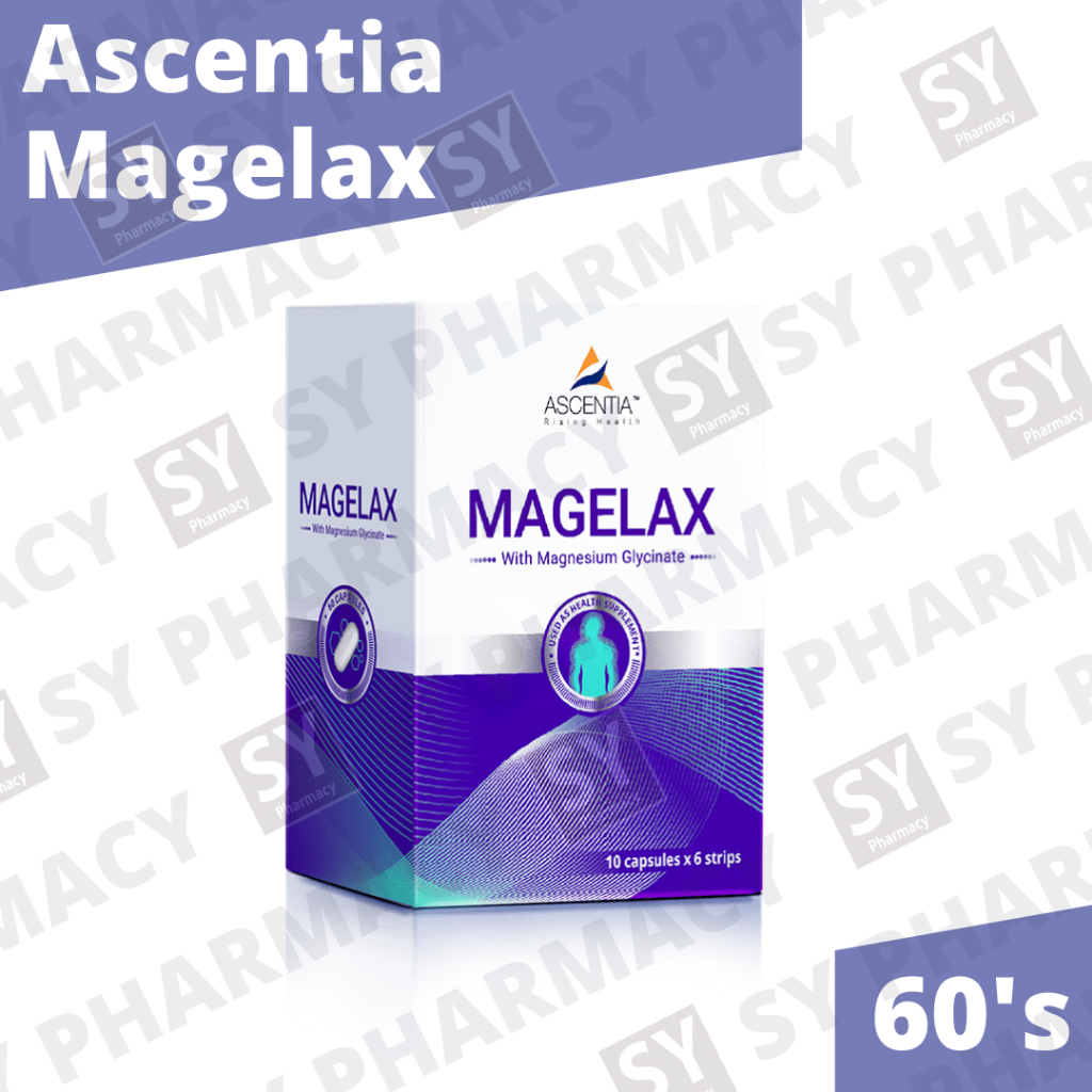 Ascentia Magelax With Magnesium Glycinate 60's (Exp: 12/2025) | Shopee ...