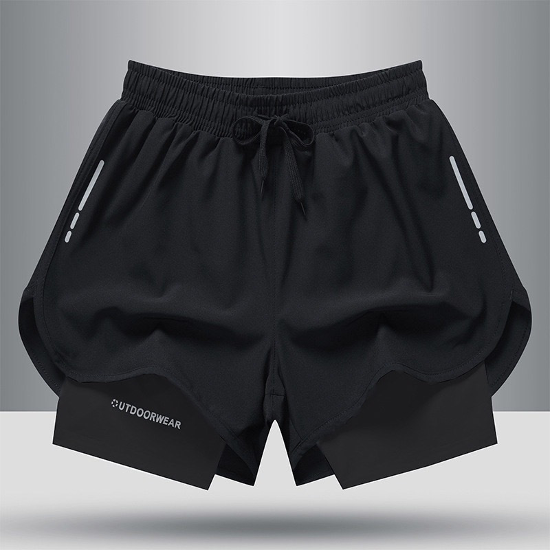 Men Double Layer Swim Trunk Swimwear Boardshort Double Layer Swim Short ...