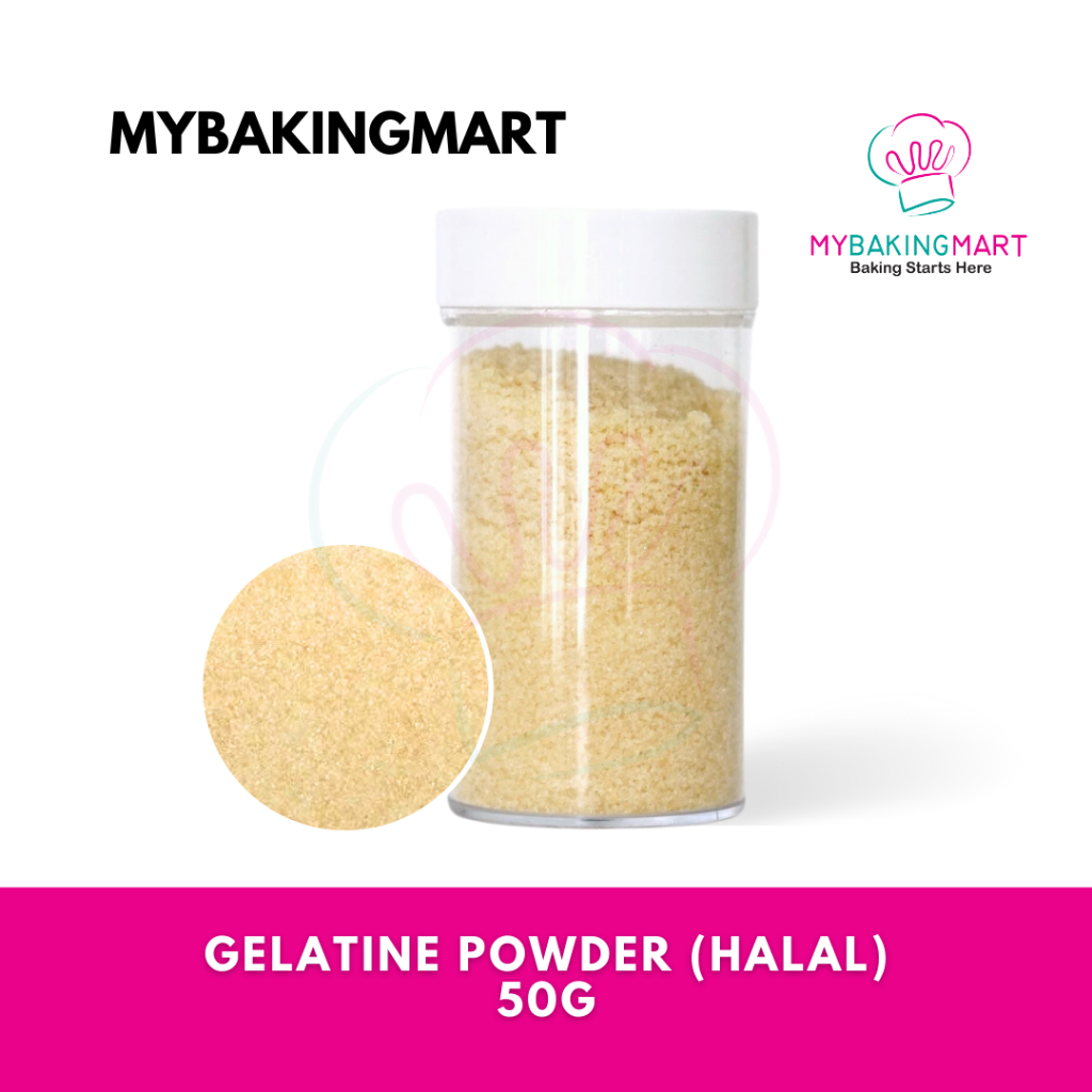 Gelatine Powder 50g Halal / Serbuk Gelatin - 50g (Repacked) | Shopee Singapore