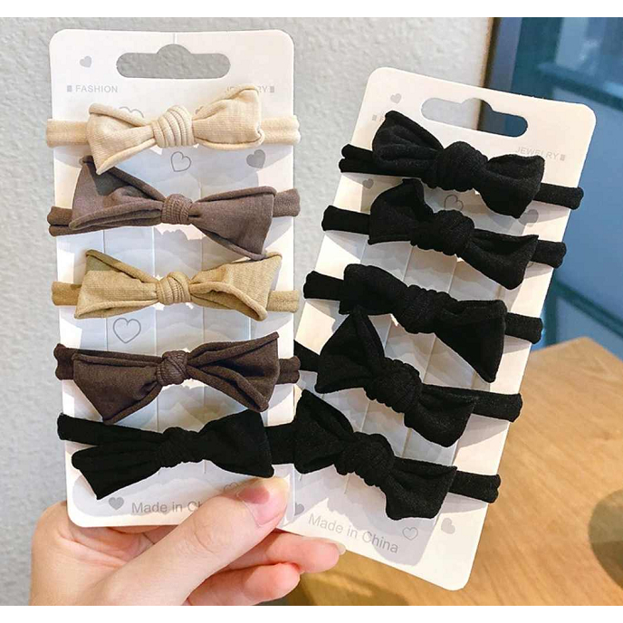 韩国蝴蝶结橡皮筋头绳发圈 Korean Bow Rubber Band Hair Rope | Shopee Singapore