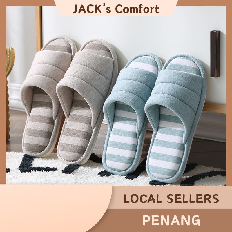Women's and Men's Cotton House Slippers Anti Slip Indoor Slipper Soft ...