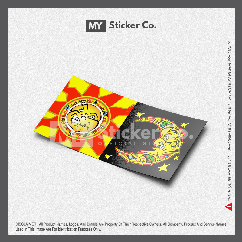 Sticker - VR46 Sun & Moon (20 Years) | Shopee Singapore