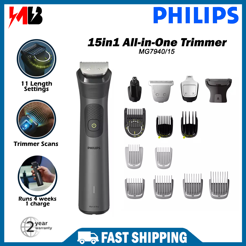 [NEW] Philips MultiGroom Series 7000 Set All in One Hair Trimmer With ...