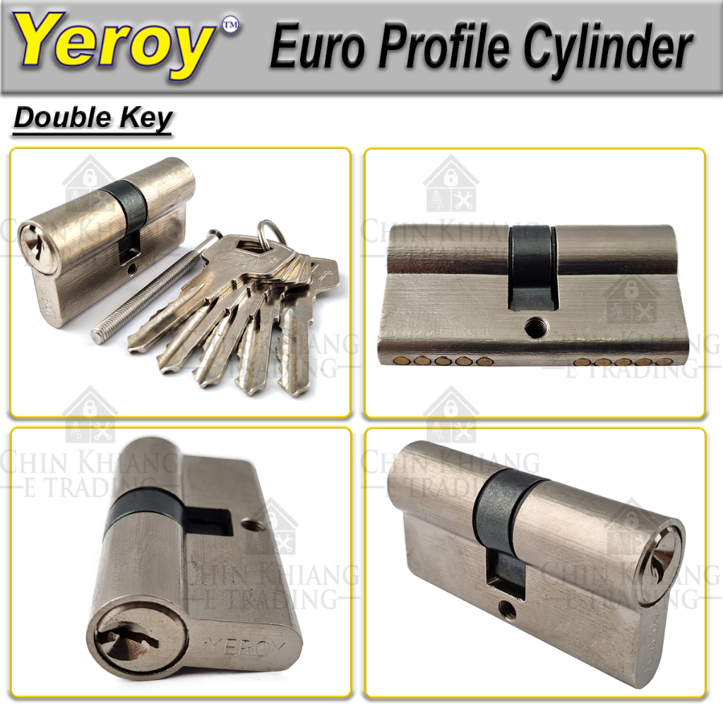 Yeroy Euro Profile Cylinder Lock Brass Single Thumbturn | Double Key ...