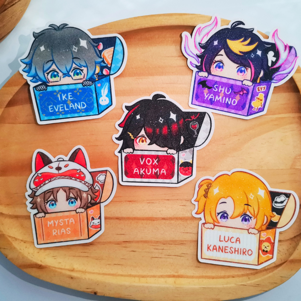 Luxiem · Handmade Sticker · Nijisanji EN · Luca Kaneshiro · Vox Akuma · Shu Yamino · Mysta Rias ...