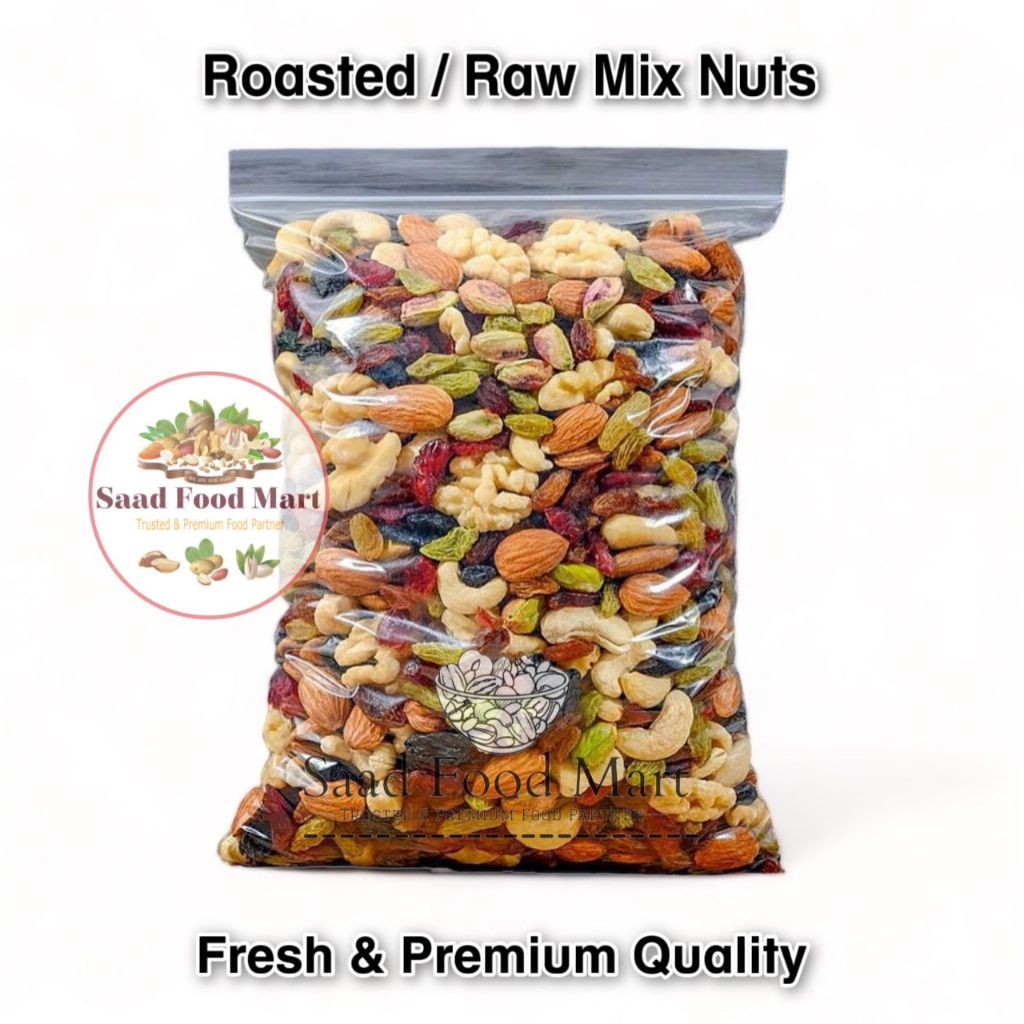 Healthy Daily Roasted & Raw Mix Nuts Dried Fruits & Seeds 250gm/500gm/1kg | Shopee Singapore