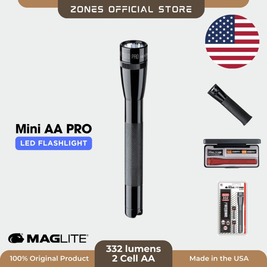 Maglite Mini PRO LED 2-Cell AA Flashlight | Holster Combo | USA Latest ...