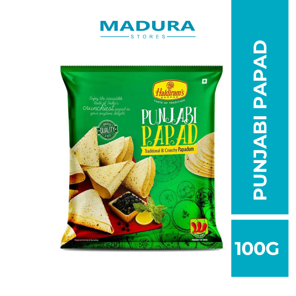 Haldiram's Punjabi Papad Crunchy Papadum 100g | Shopee Singapore