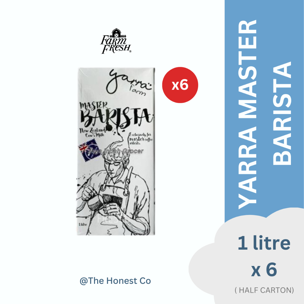 YARRA BY FARM FRESH MASTER BARISTA MILK 1L HALF CARTON X 6 PACKS ...