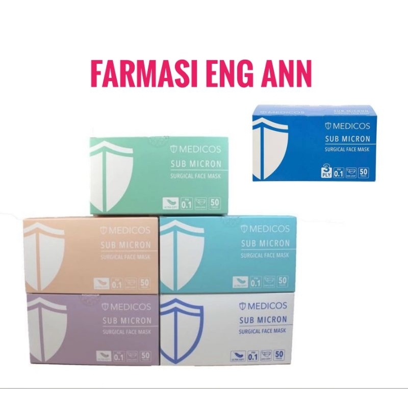 Medicos 3/4 ply surgical face mask 50s in box 3ply/ultrasoft 4ply ...