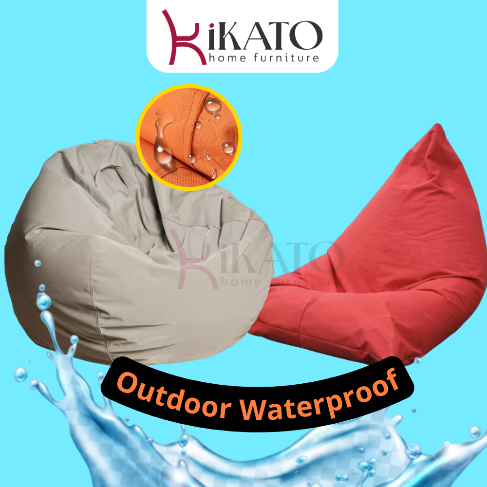 Waterproof Outdoor Full Set Adult Size Bean Bag Sofa Chair W Beads