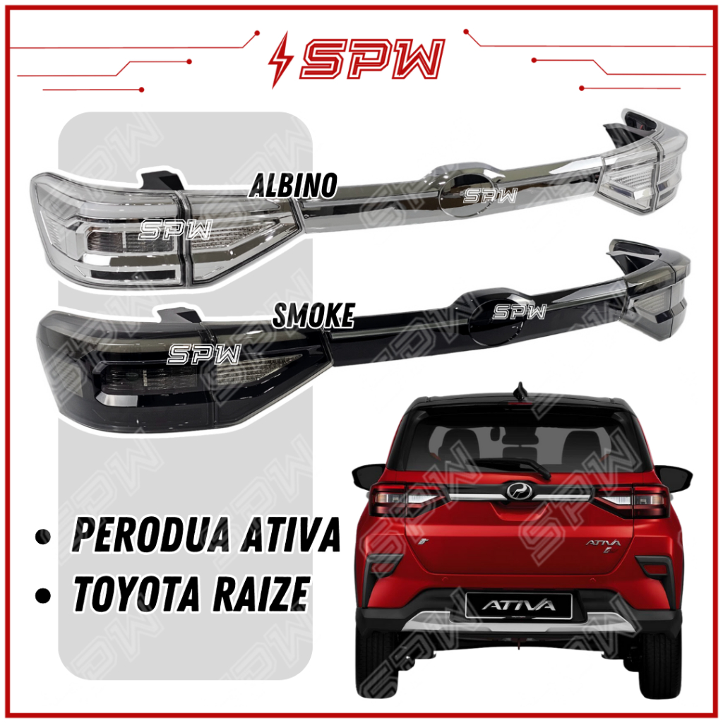 Perodua Ativa / Toyota Raize (2021-2023) LED Tail Lamp Tail Light Rear ...