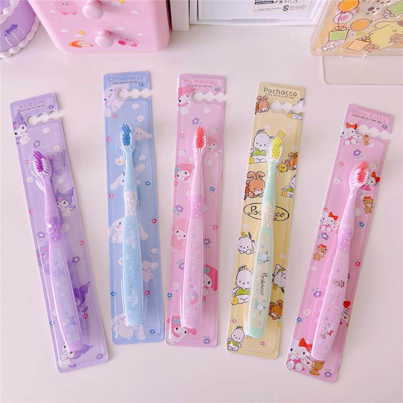 Sanrio Kids Toothbrush My Melody Kuromi Cinnamoroll Pochacco Hello ...