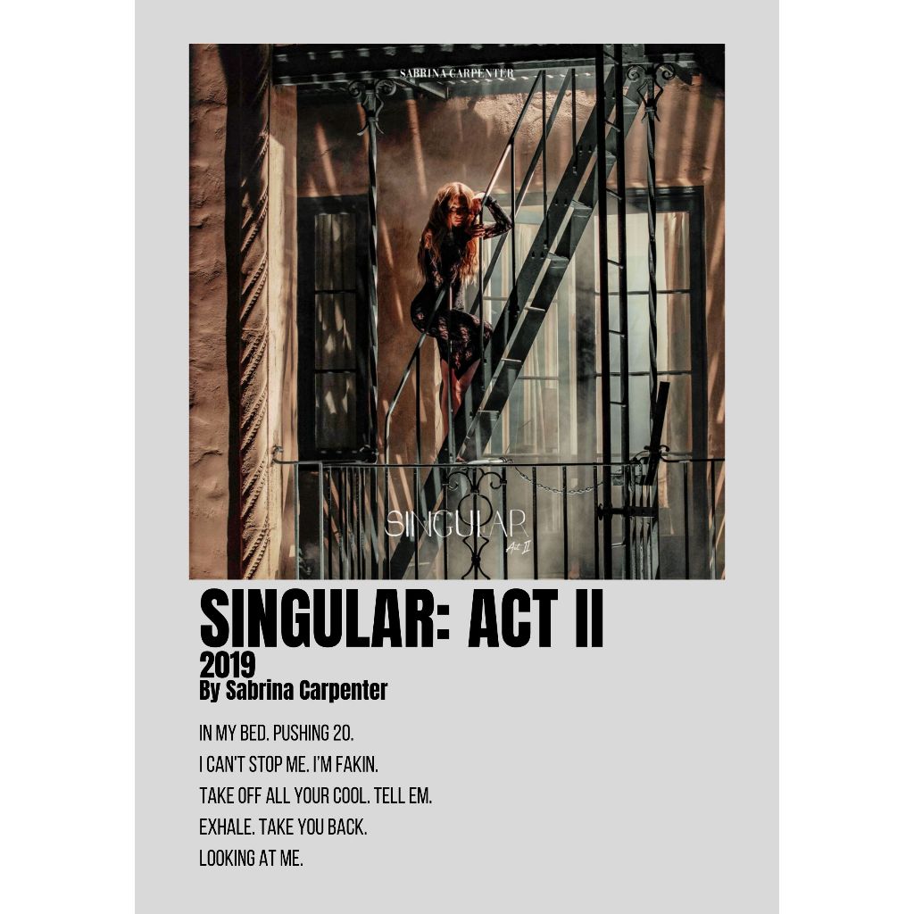 Album Cover Poster Singular: Act II by Sabrina Carpenter | Shopee Singapore