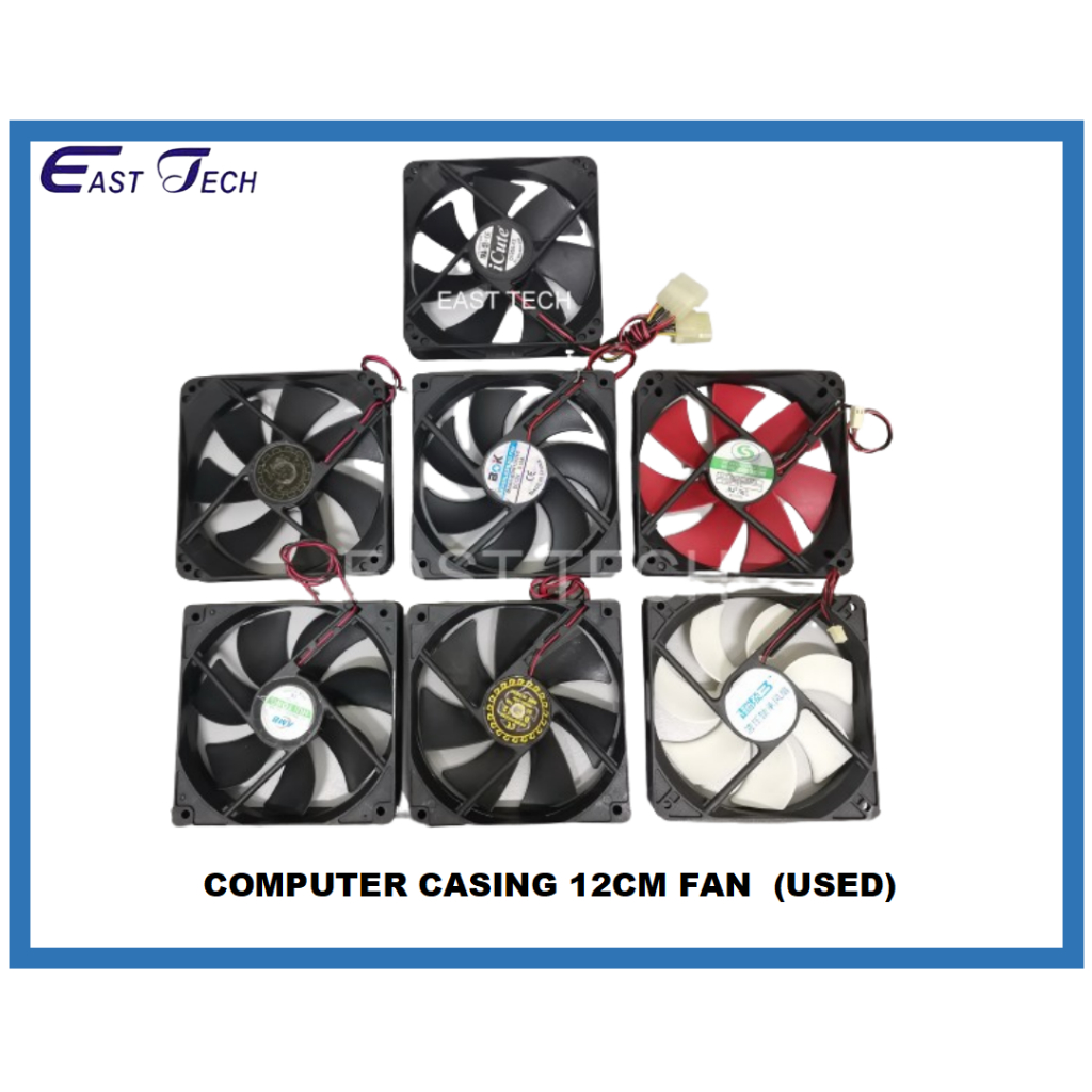 COOLER MASTER 12CM FAN COMPUTER CASING FAN 2 PIN MOLEX POWER (USED ...