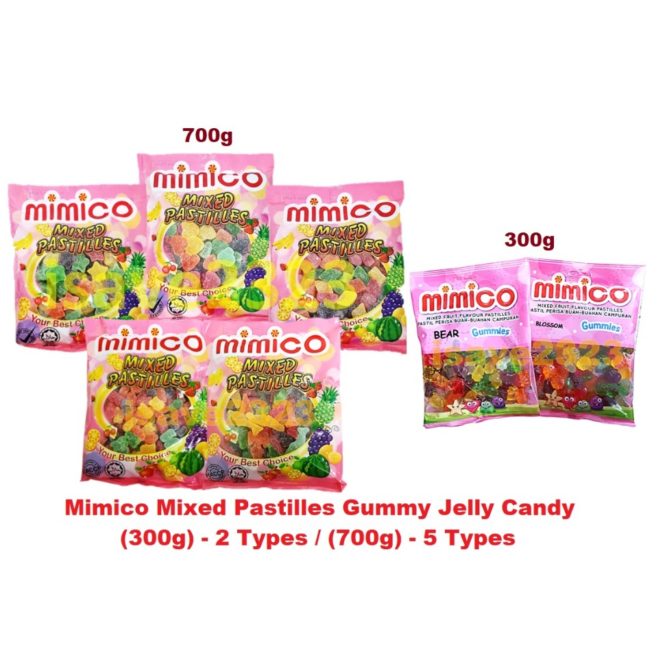 [HALAL] Mimico Mixed Pastilles Gummy Jelly Candy (300g - 700g) - 7 ...