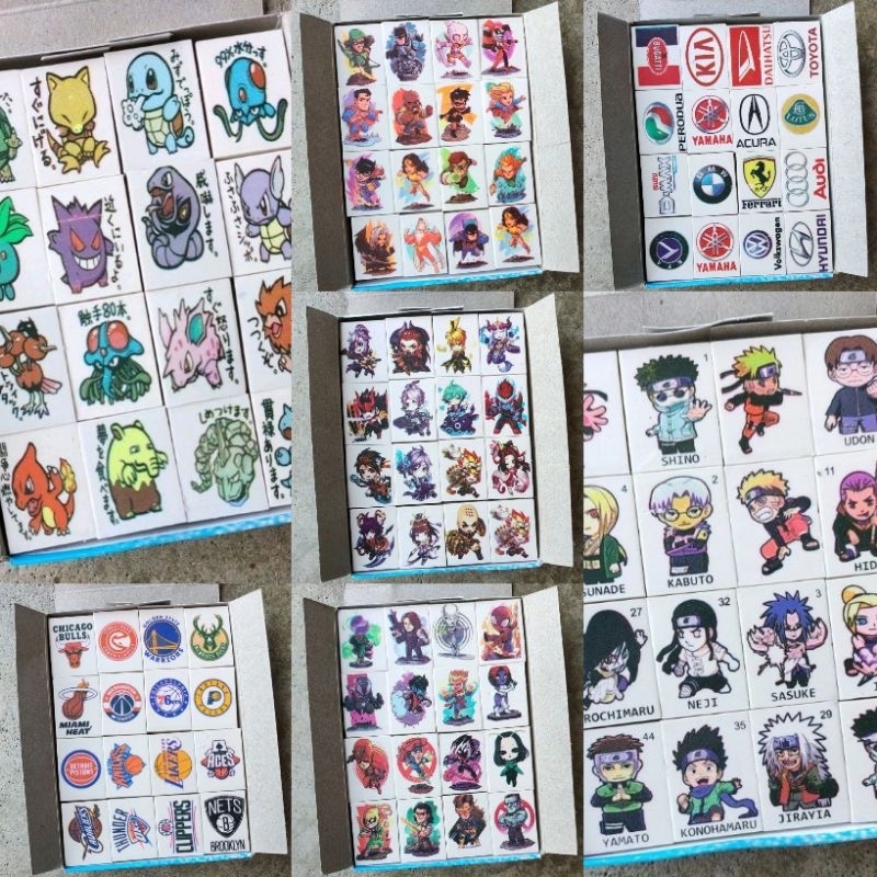 48PCS Fancy Eraser Cartoon Pokemon / Naruto / ABC / Anime / Football ...