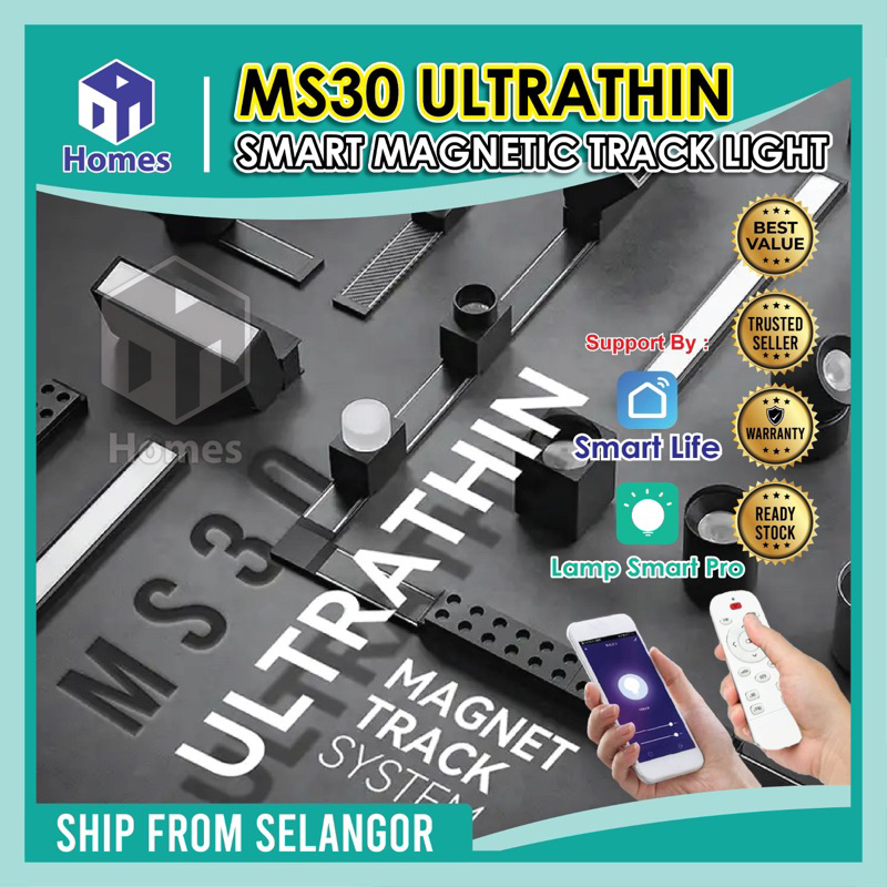 Homes Smart Magnetic Track Light Ultra Thin Ultra Slim, Lampu LED ...