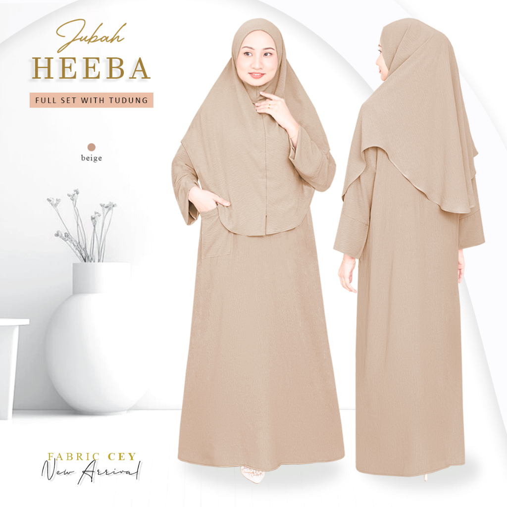 *New Season Arrival* HEEBA JUBAH Free Size With Tudung Sarung (Full Set ...