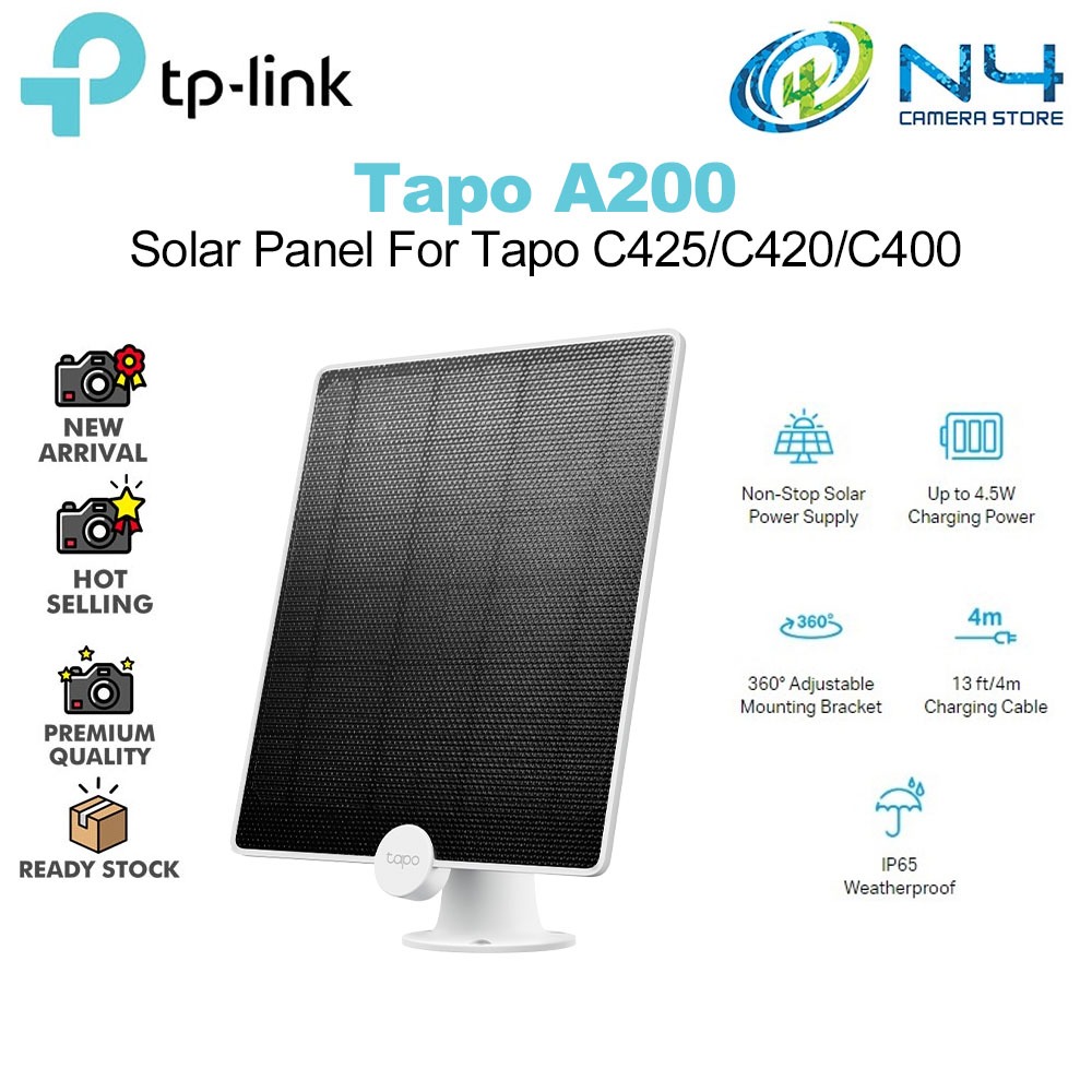 TP-Link Tapo A200 Solar Charging Panel for Battery Powered Rechargeable ...