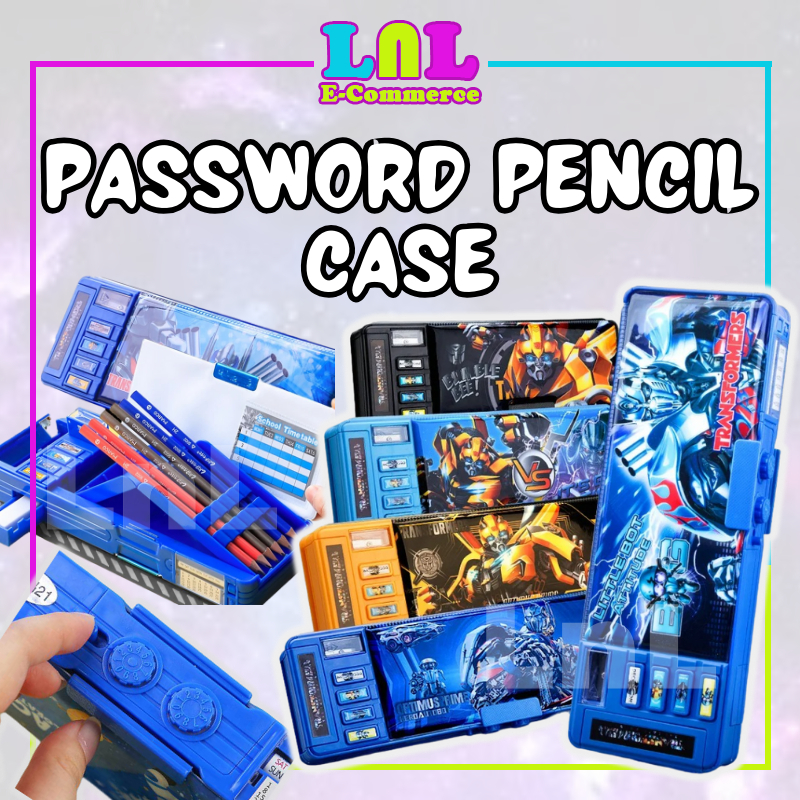 Lnl Password Pencil Case Pensel Box Bag Used Pencil Box Women Men ...