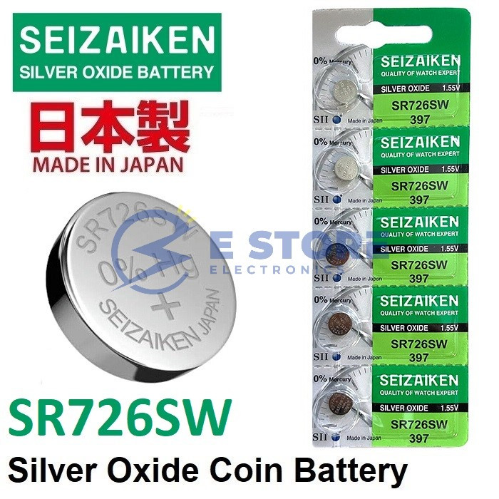 SEIZAIKEN SR726SW (397) Silver Oxide Battery 1.55V | Shopee Singapore