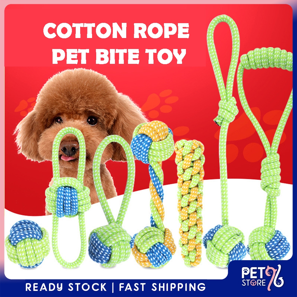 [10 TYPES] Pet Toy Puppy Cotton Rope Bite-resistant Molar Tooth ...