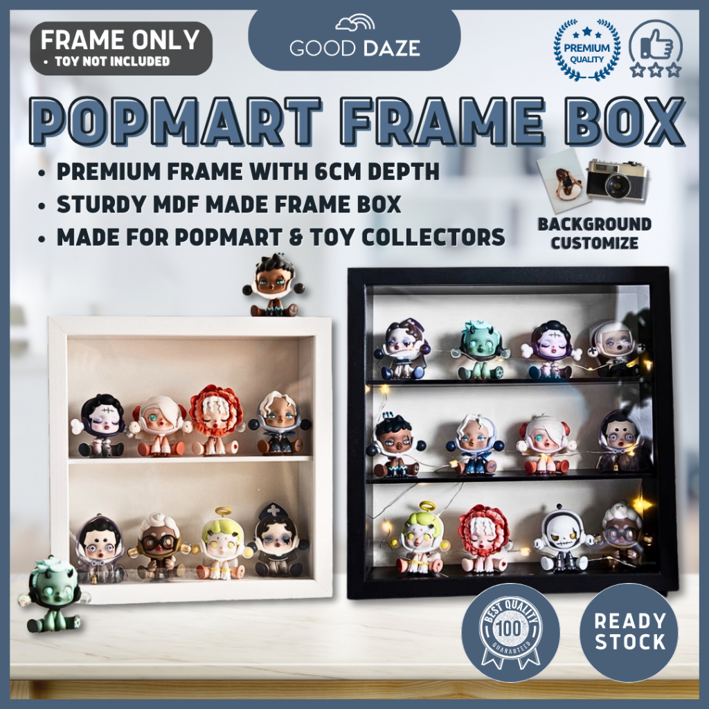 GOOD DAZE Popmart Display Box Frame Box Toy Display Storage Box Cabinet ...