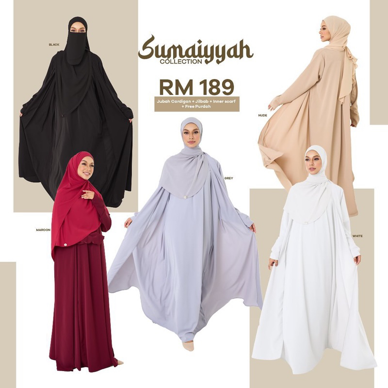 NUNHA - SAFIAH SET / BALQEES SET / SUMAYYAH SET / KHOWLA SET / NOOR KAFTAN / HALIMA / ZULAIKHA ...