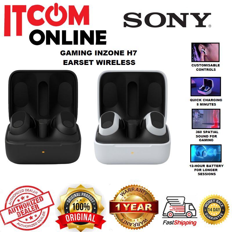 SONY INZONE H7 WF-G700N BZE WIRELESS BLUETOOTH /USB-A DONGLE GAMING ...