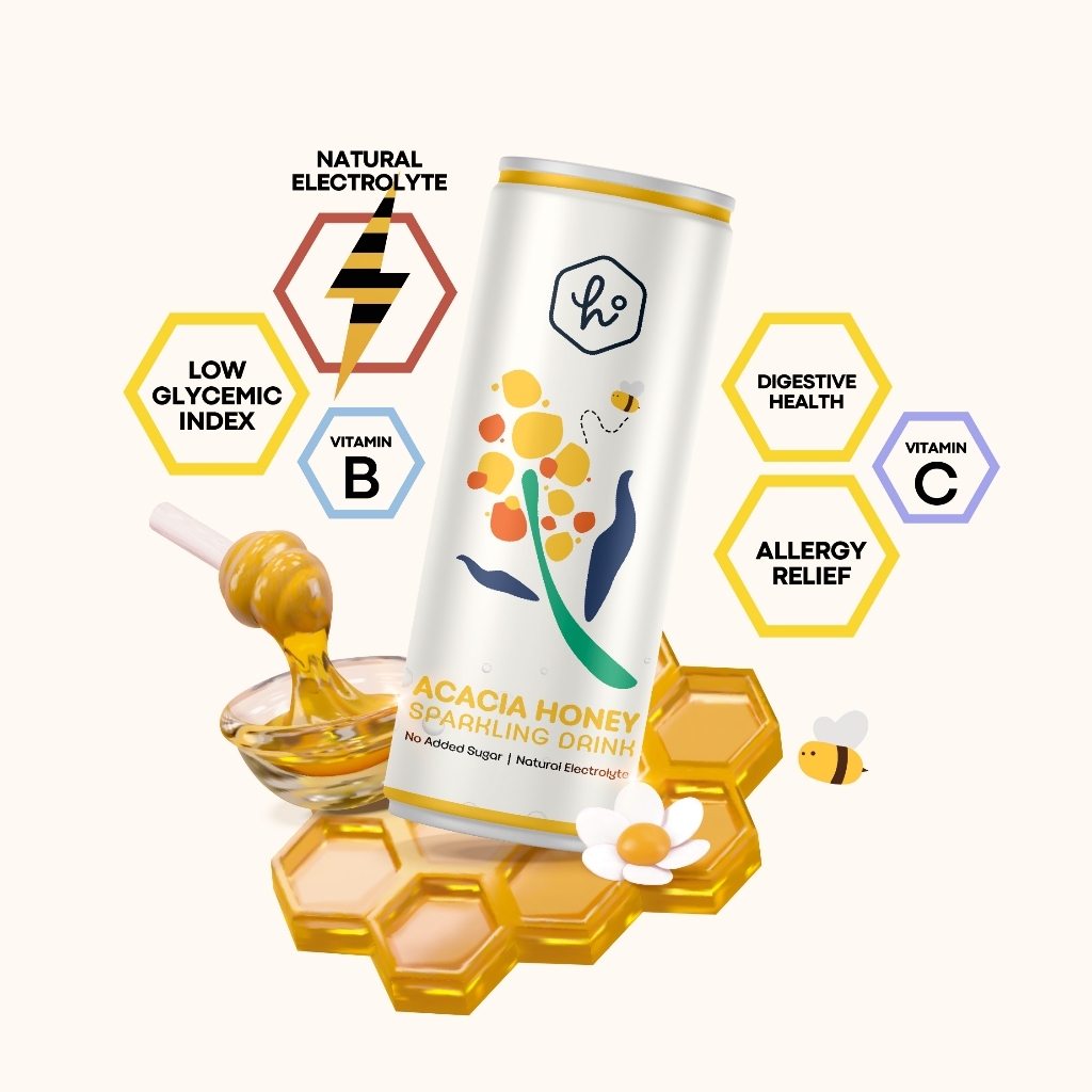 HIVETOWN Acacia Sparkling Honey Drink 320ml | Shopee Singapore