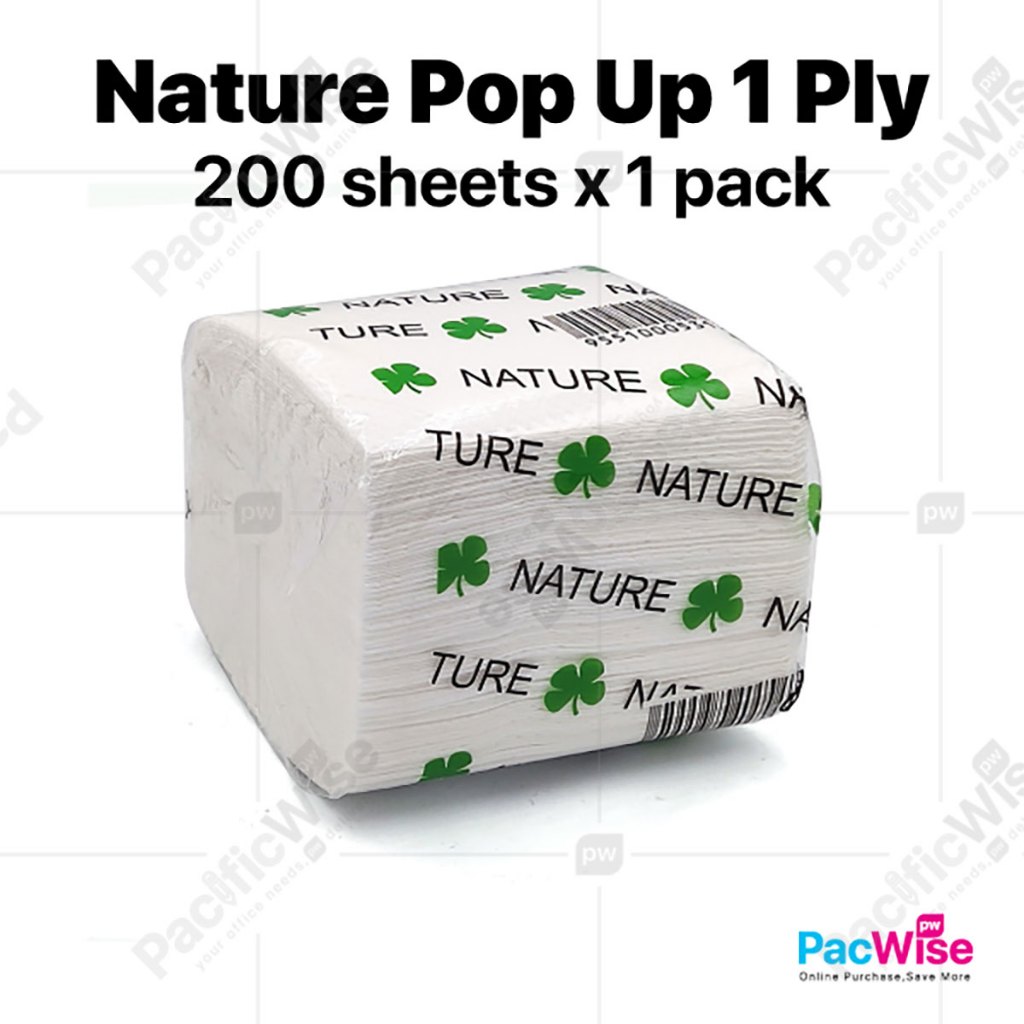 Pop Up Tissue/Nature/Tisu Pop Up/Tissue Paper/1 Ply (200 Sheets x 1 ...