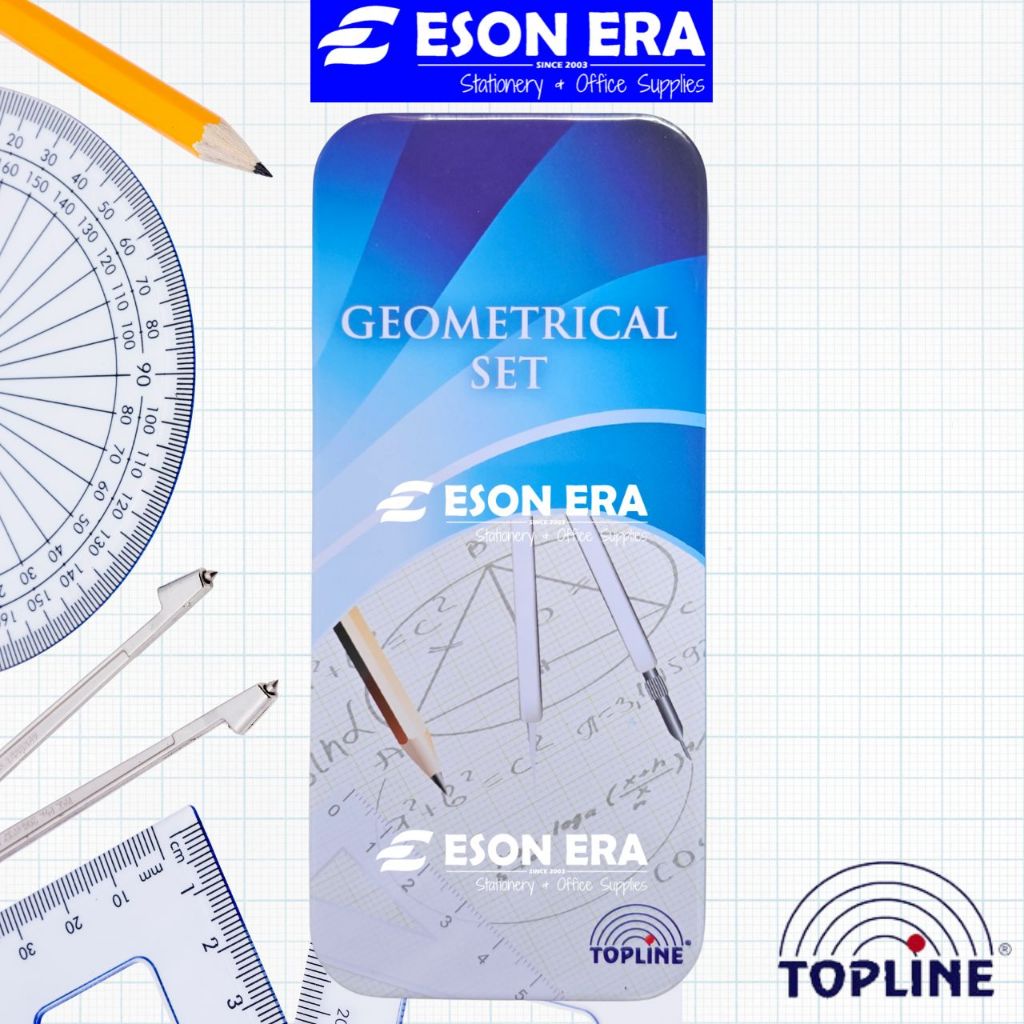 Topline Mathematical Instruments GS-1168 Geometry Set Jangka Lukis ...