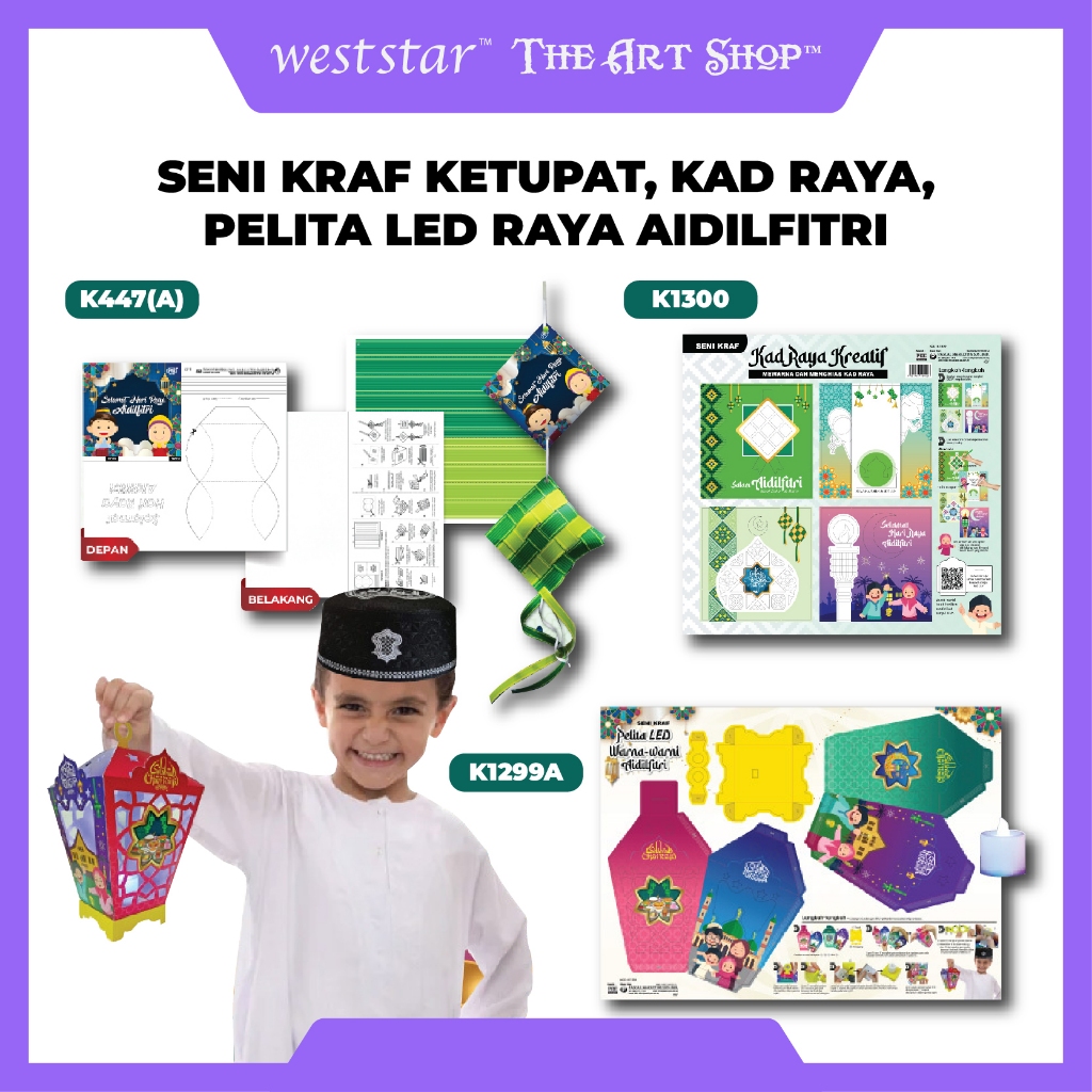[WESTSTAR] Seni Kraf Ketupat Raya , Kad Raya, Pelita LED Raya ...
