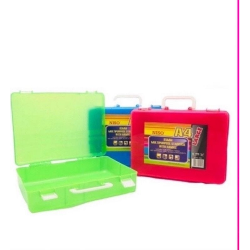 NISO A4 (85mm) Document Case With Handle / A4 Plastik Box / A4 Kotak ...