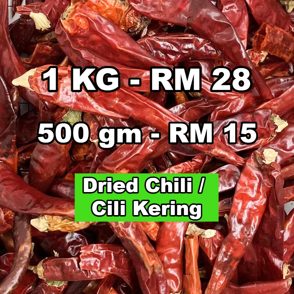 Dried Chili / Cili Kering 辣椒干 (500g & 1kg) | Shopee Singapore