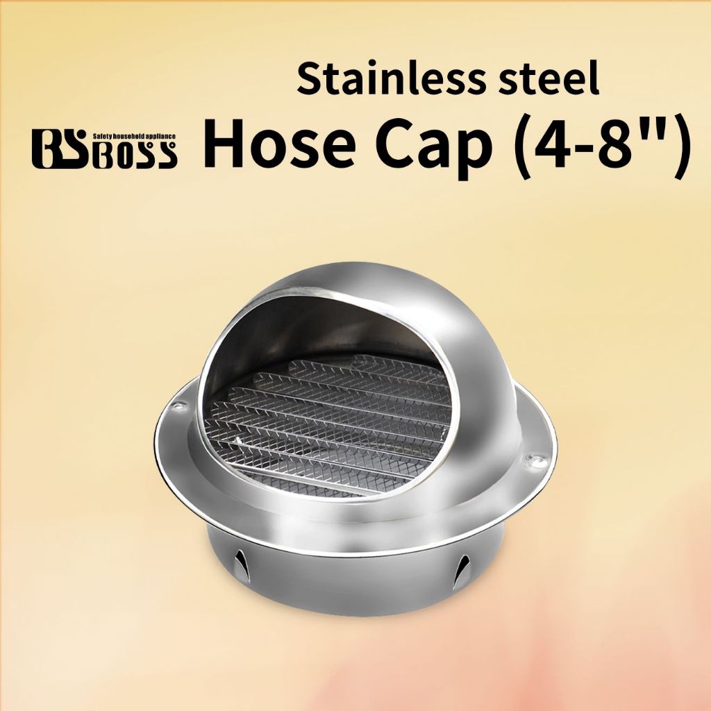 BSBOSS Stainless Steel Hood Ducting Cap For Ducting Hose (4-8 ...