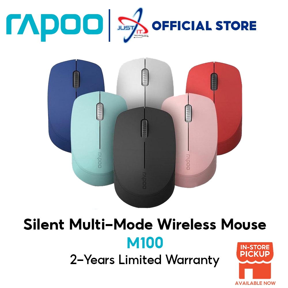 Rapoo M100 Silent Multi-Mode Wireless Bluetooth Mouse - Blue/Red/Grey ...