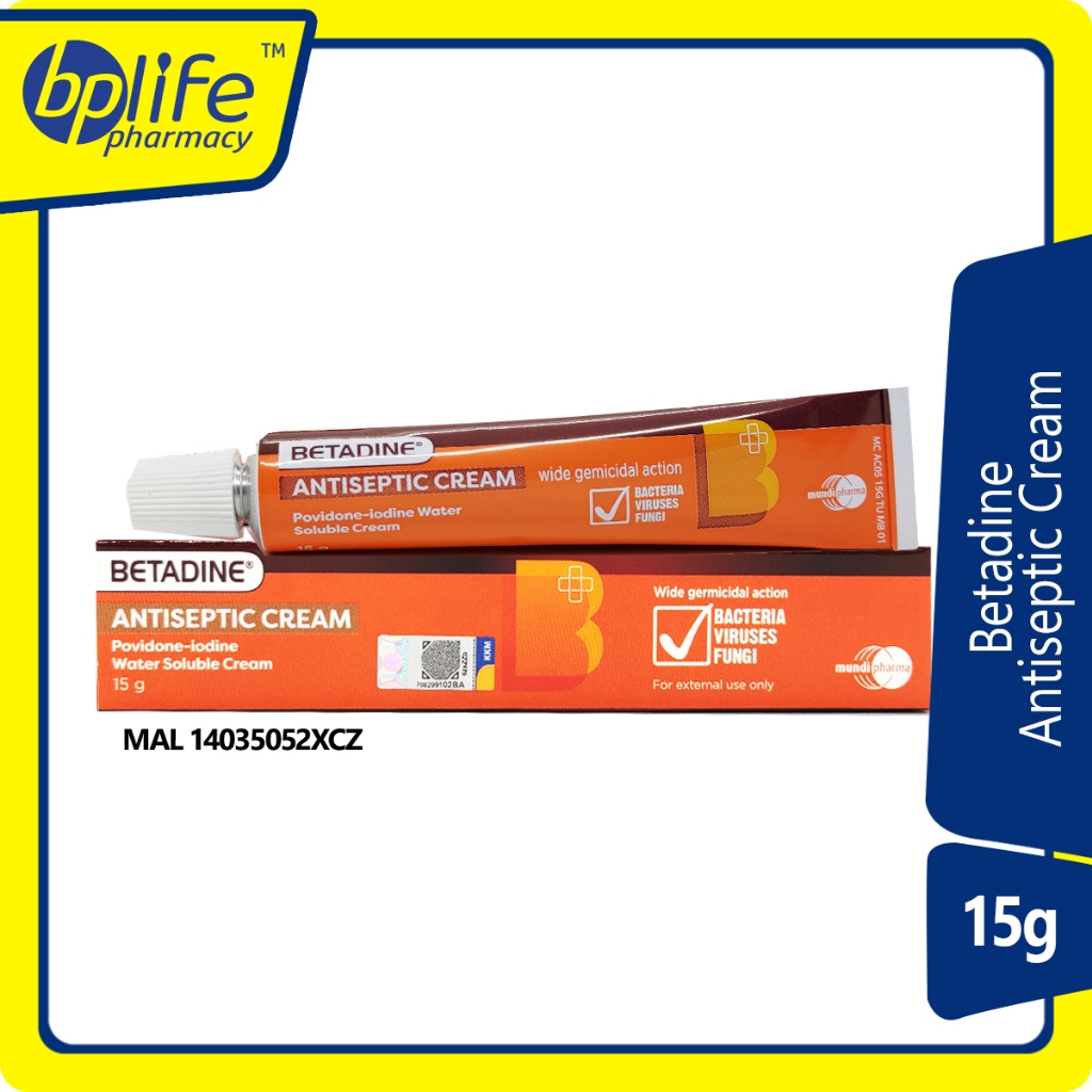 Betadine Antiseptic Cream 15g | Shopee Singapore