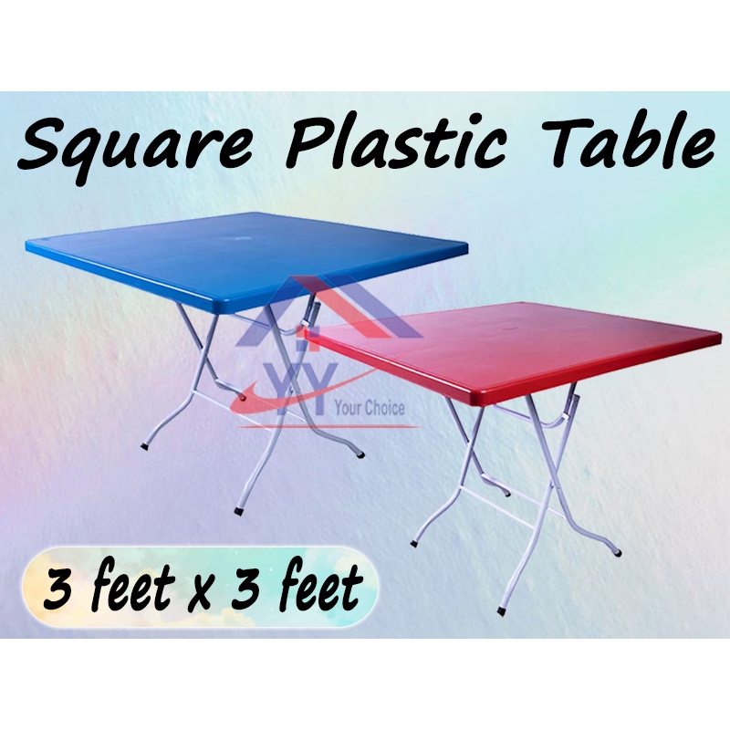 Square Plastic Table/Foldable Plastic Table 3x3/Dining Table/Square ...