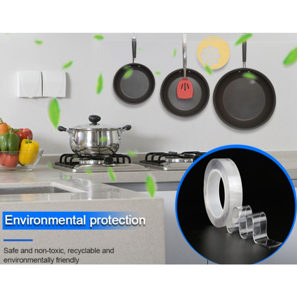 3m Reusable Double-Sided Adhesive Nano Traceless Tape Removable Sticker ...