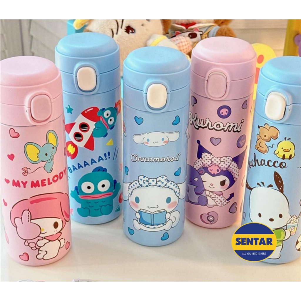 Sanrio Hello Kitty Melody Kuromi Cinnamoroll Pochacco Hangyodon Thermos Bottle 304 Stainless ...