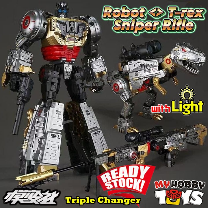Mobian Studio Transformable Robot - Commander Overlord Grimlock Sniper ...